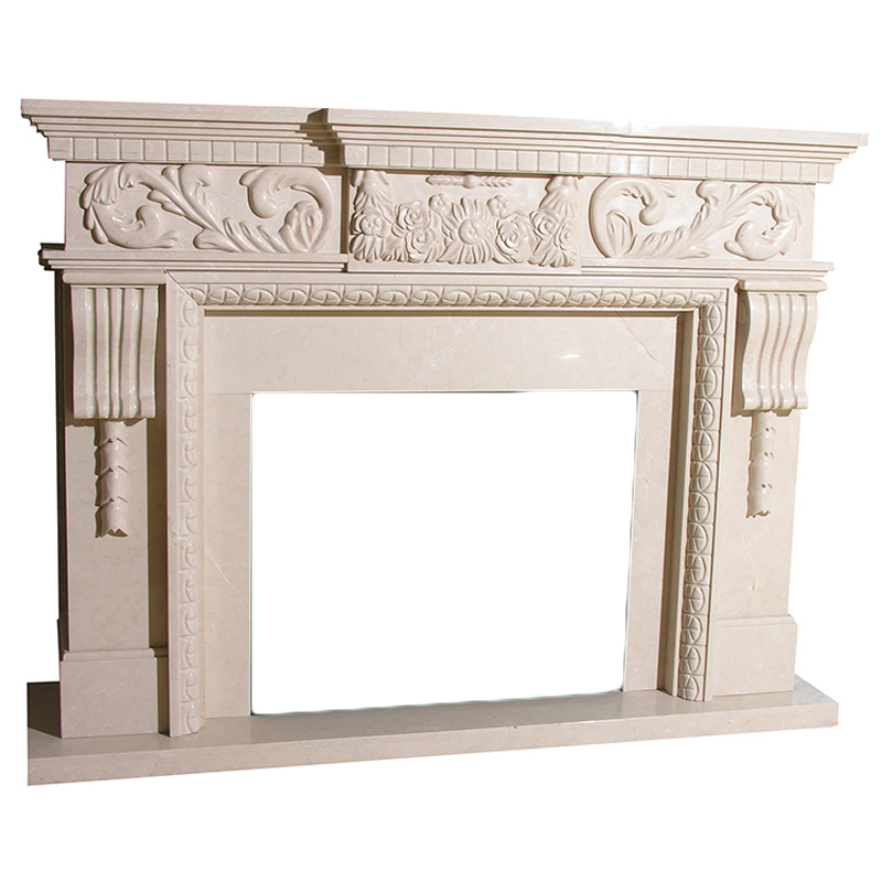 China White Marble Fireplace