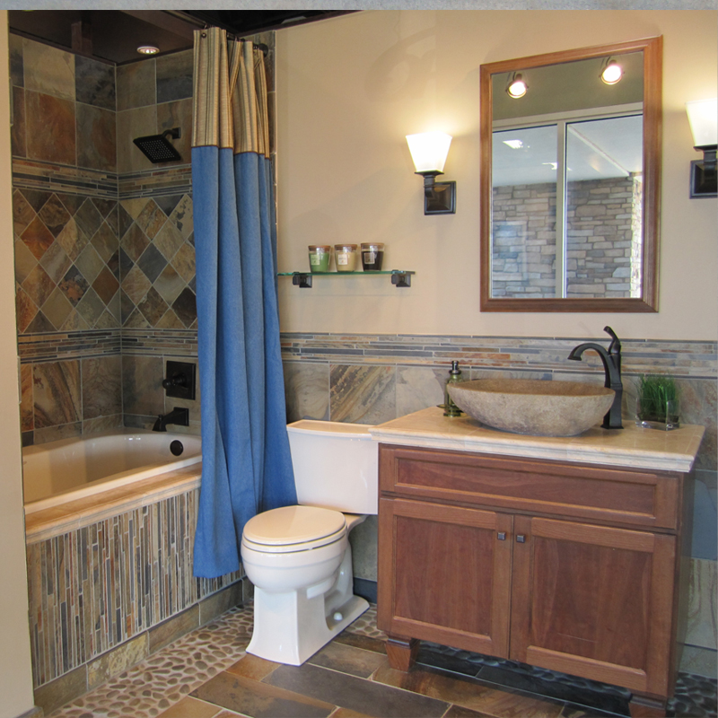 Paving Stone Rusty Slate Bathroom Floor Tiles