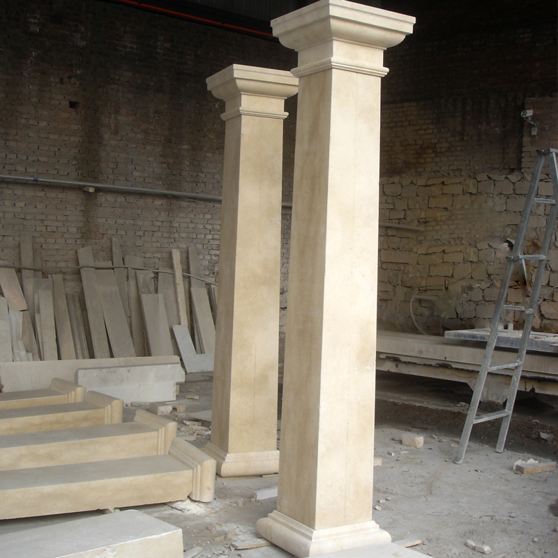 Beige Marble Fluted Column Fluted Roman Column Roman Column