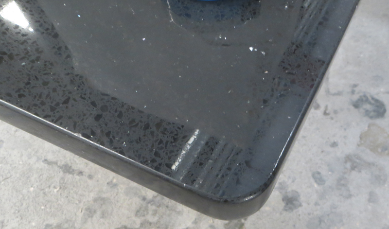 Black Mirror Fleck Quartz Stone Countertop