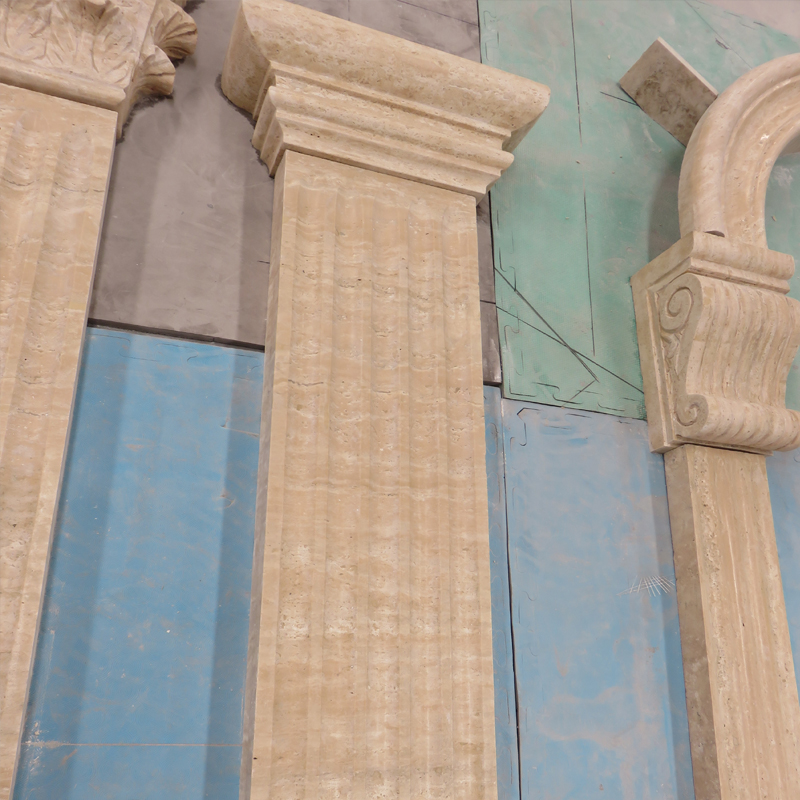 Round Fluted Column Solid Column Solid Granite Column