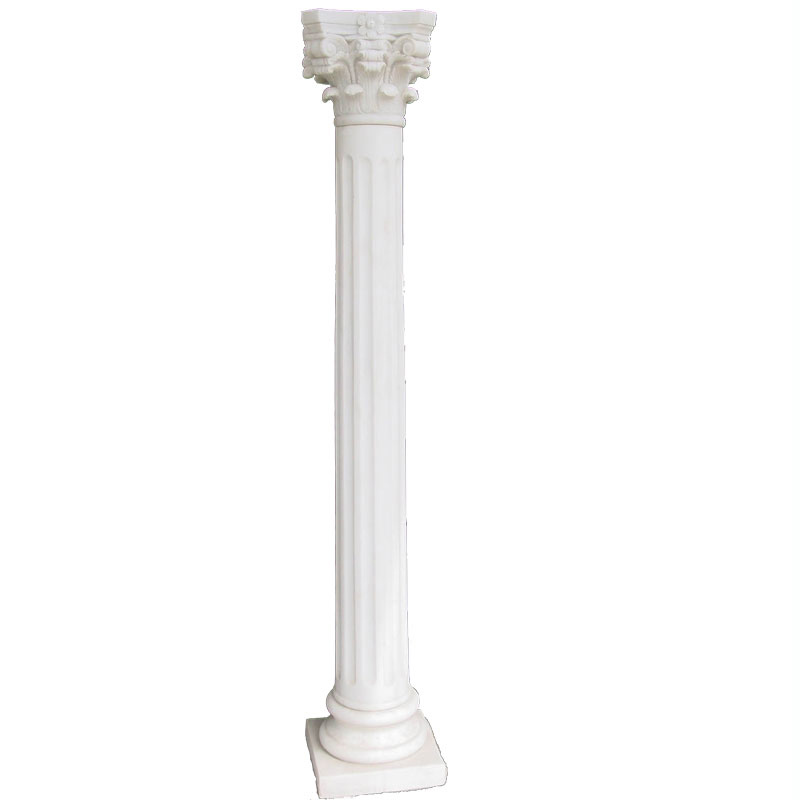 White Marble Column Indoor Marble Column Decoration Marble Column ...